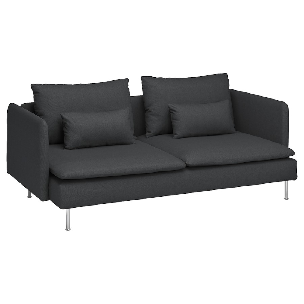 Ikea SODERHAMN 3-Seat Sofa, Fridtuna Dark Grey | Idiya